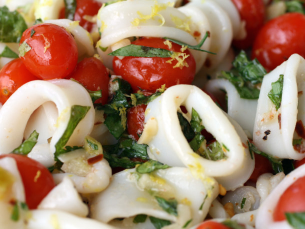 French in a Flash: Provençal Calamari Salad with Tarragon and Mint ...